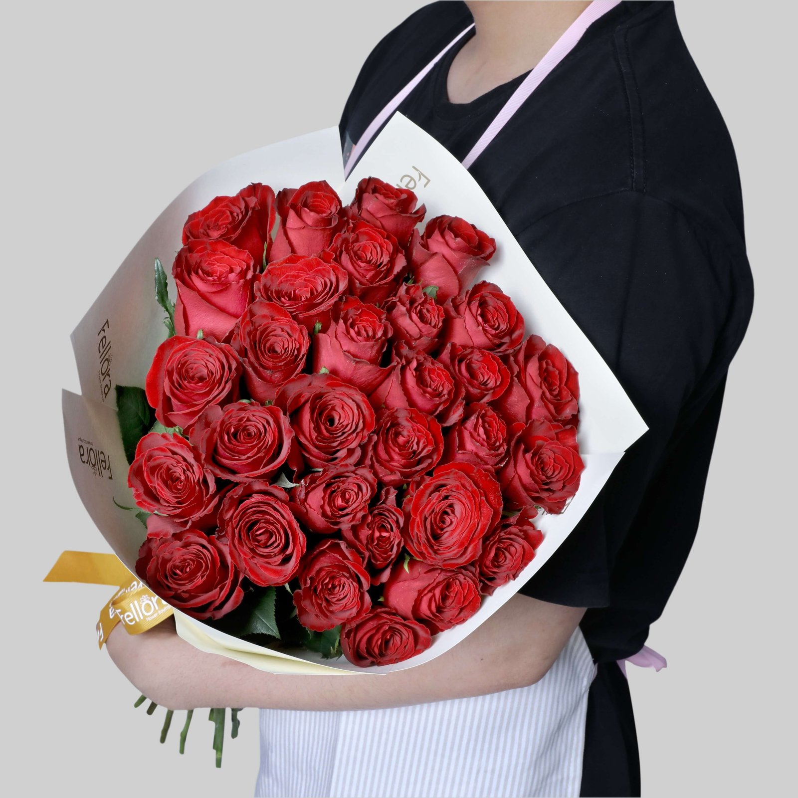 Ruby Red Roses Bouquet - 30 Madam Red Stems for Special Occasions